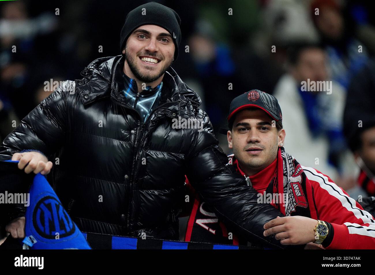 Inter Milan’s supporters and AC Milan’s fans togheter during the Serie ...