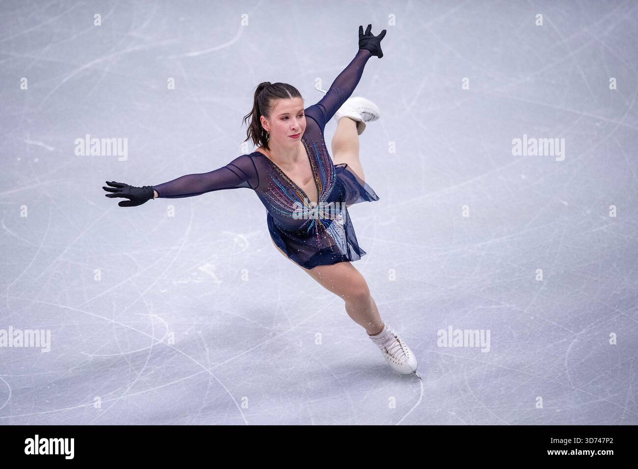 Canada‚Äôs Sara-Maude Dupuis skates during a practice for the 2025 ...