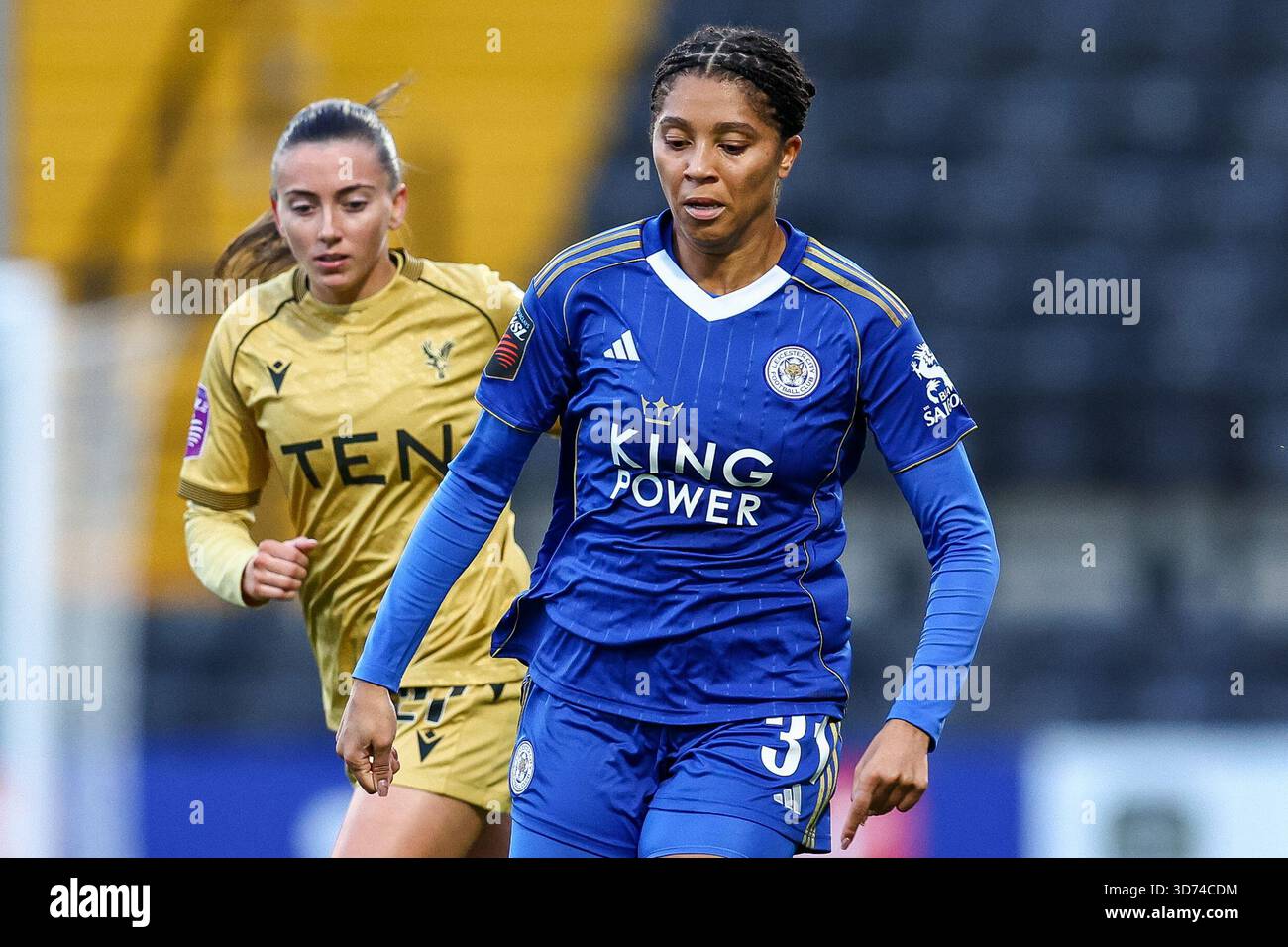 31, Chantelle Swaby of Leicester City in action during the Subway Women ...