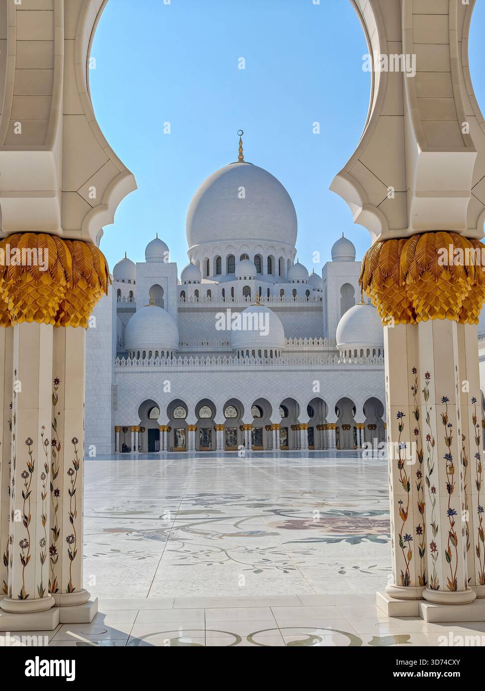 Sheikh Zayed Grand Mosque in Abu Dhabi, United Arab Emirates. One of ...