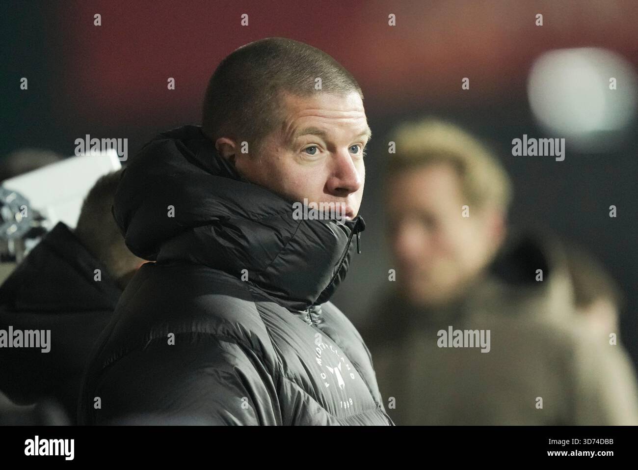 Mike Tullberg coaches for FCM during the Super League match between ...