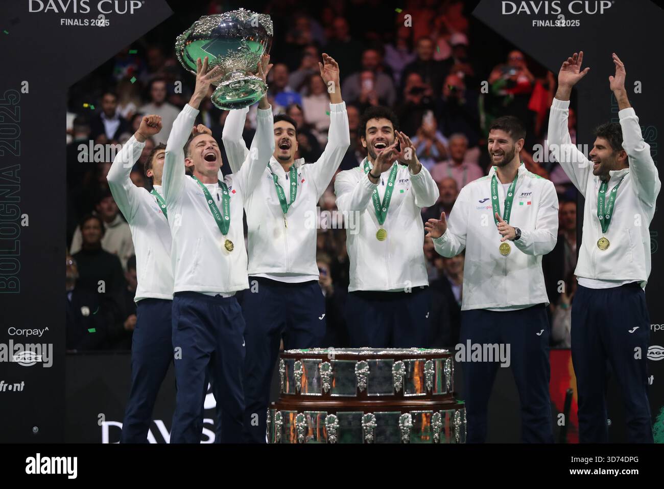 Bologna, Italy. 23rd Nov, 2025. Tennis, Davis Cup Final 2025, Italy vs ...