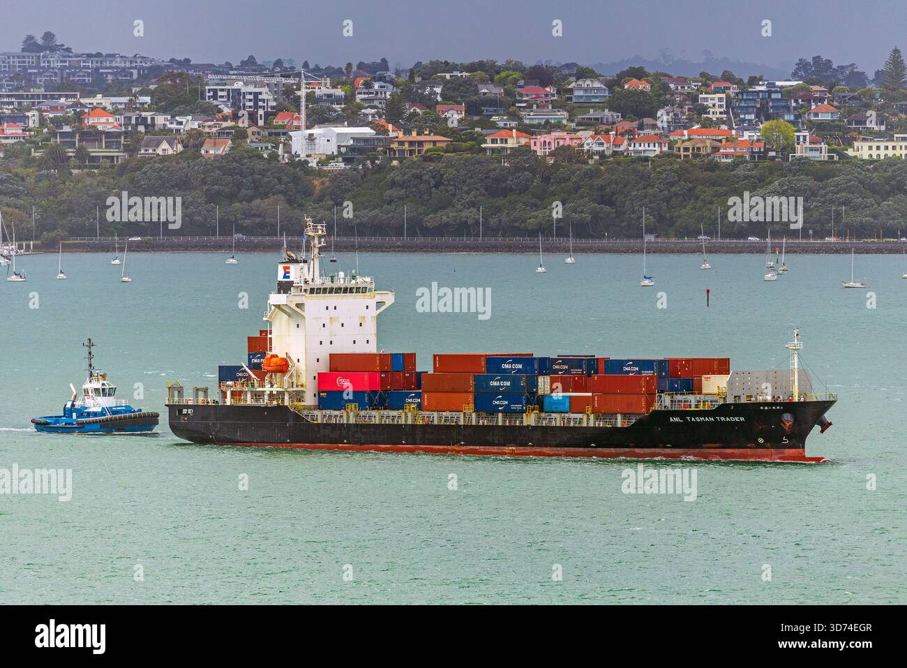 The vessel ANL TASMAN TRADER (IMO 9961271, MMSI 352001683) is a ...