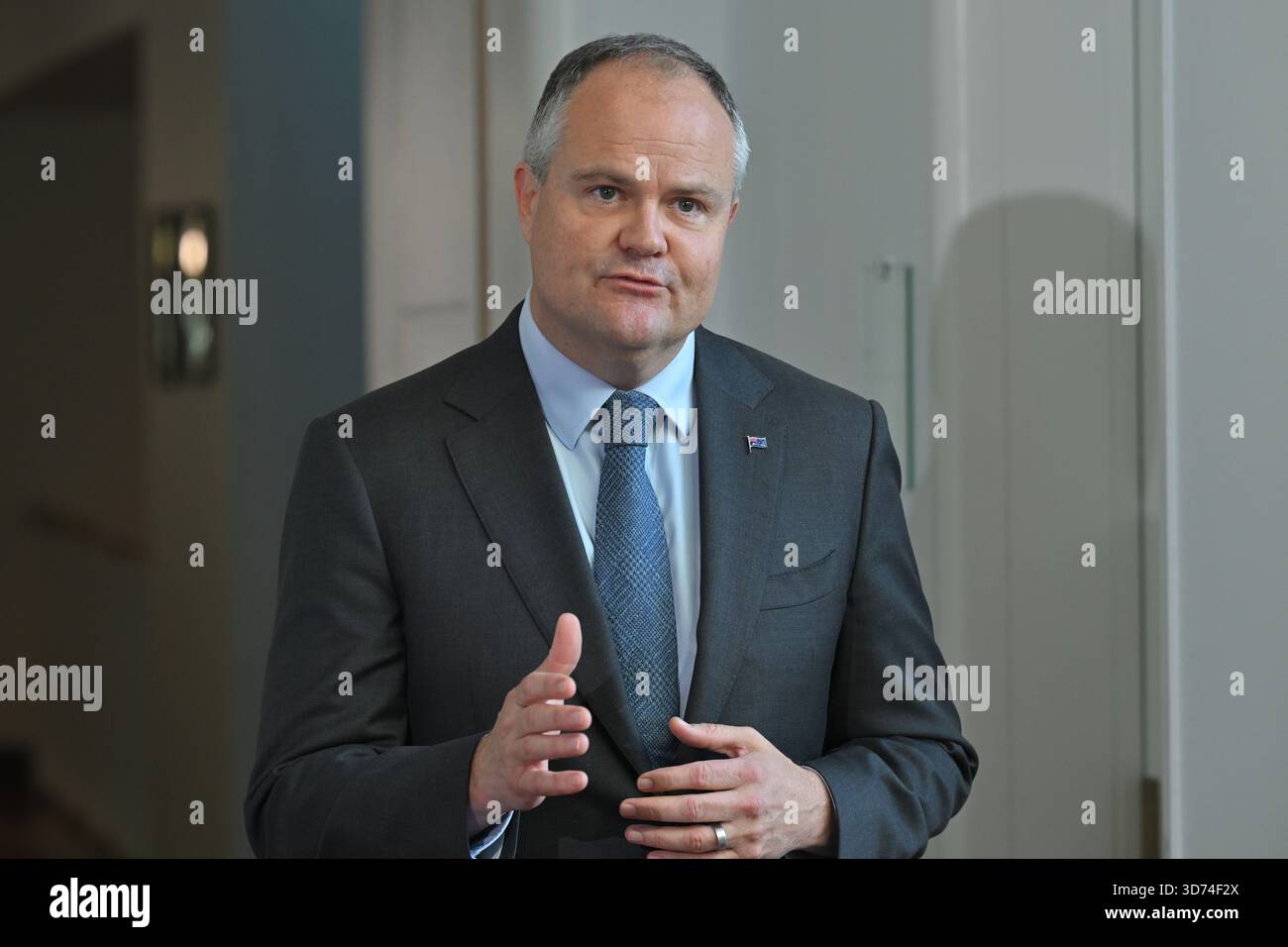 Shadow Treasurer Ted O’Brien speaks to journalists in the Press Gallery ...