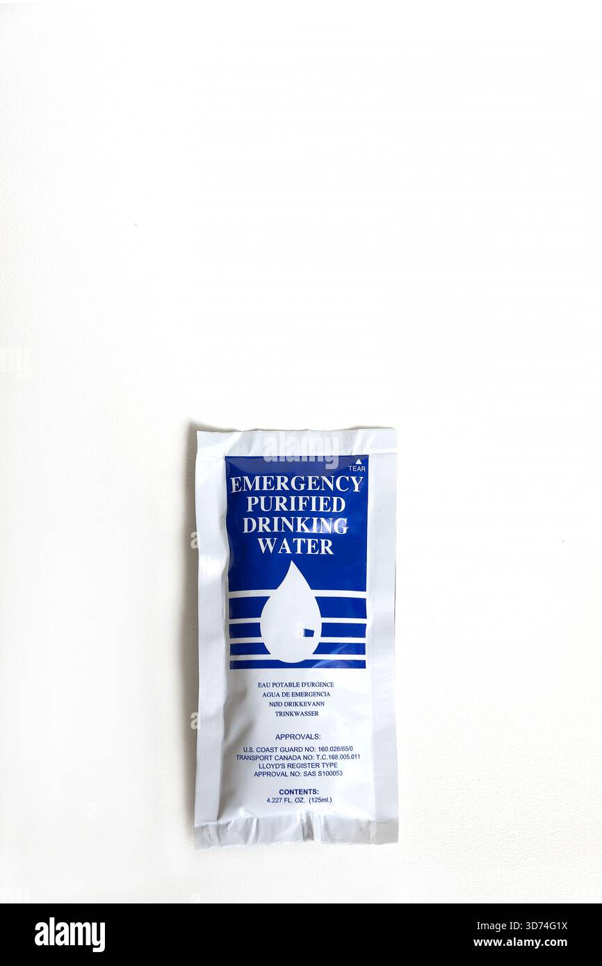 Emergency water packet hi-res stock photography and images - Alamy