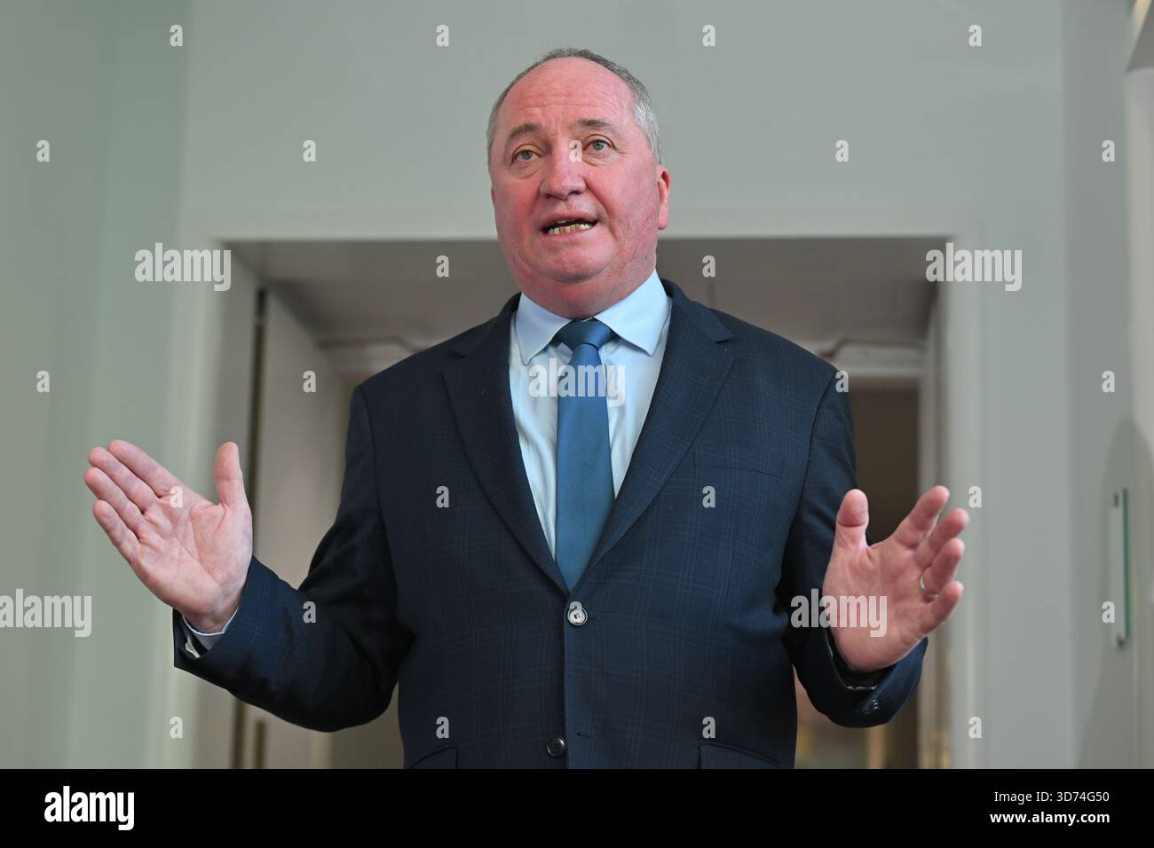 Shadow Treasurer Ted O’Brien speaks to journalists in the Press Gallery ...