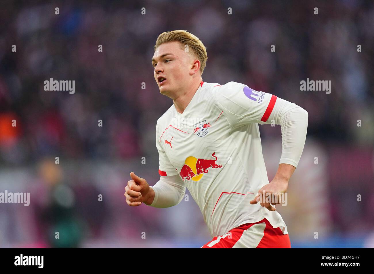 November 23 2025: Conrad Harder of RB Leipzig looks on during a 1 ...