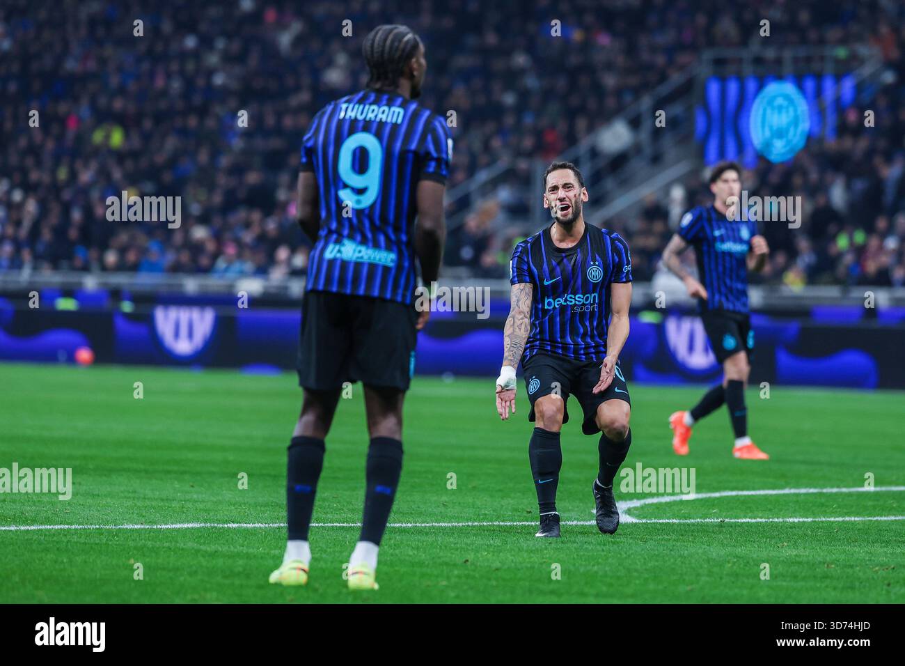 Hakan Calhanoglu of FC Internazionale reacts during Serie A 2025/26 ...