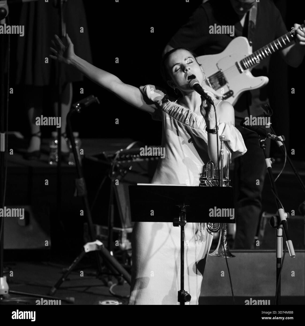 Spanish jazz trumpeter and singer Andrea Motis performs during the ...