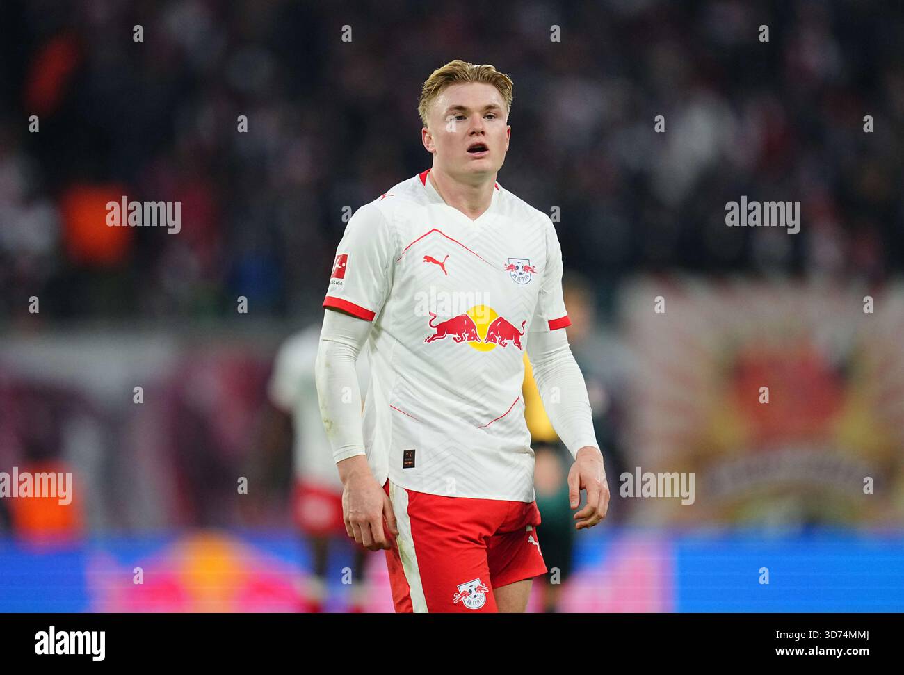 November 23 2025: Conrad Harder of RB Leipzig looks on during a 1 ...