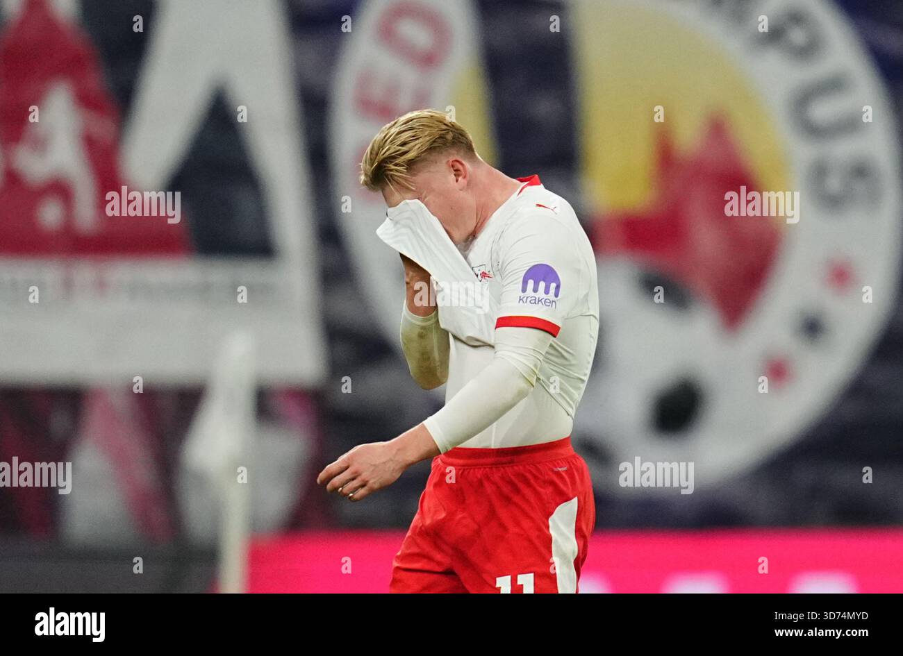 November 23 2025: Conrad Harder of RB Leipzig looks on during a 1 ...