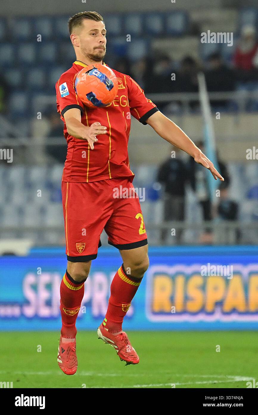Ylber Ramadani of Lecce during the serie A Enilive match between SS ...