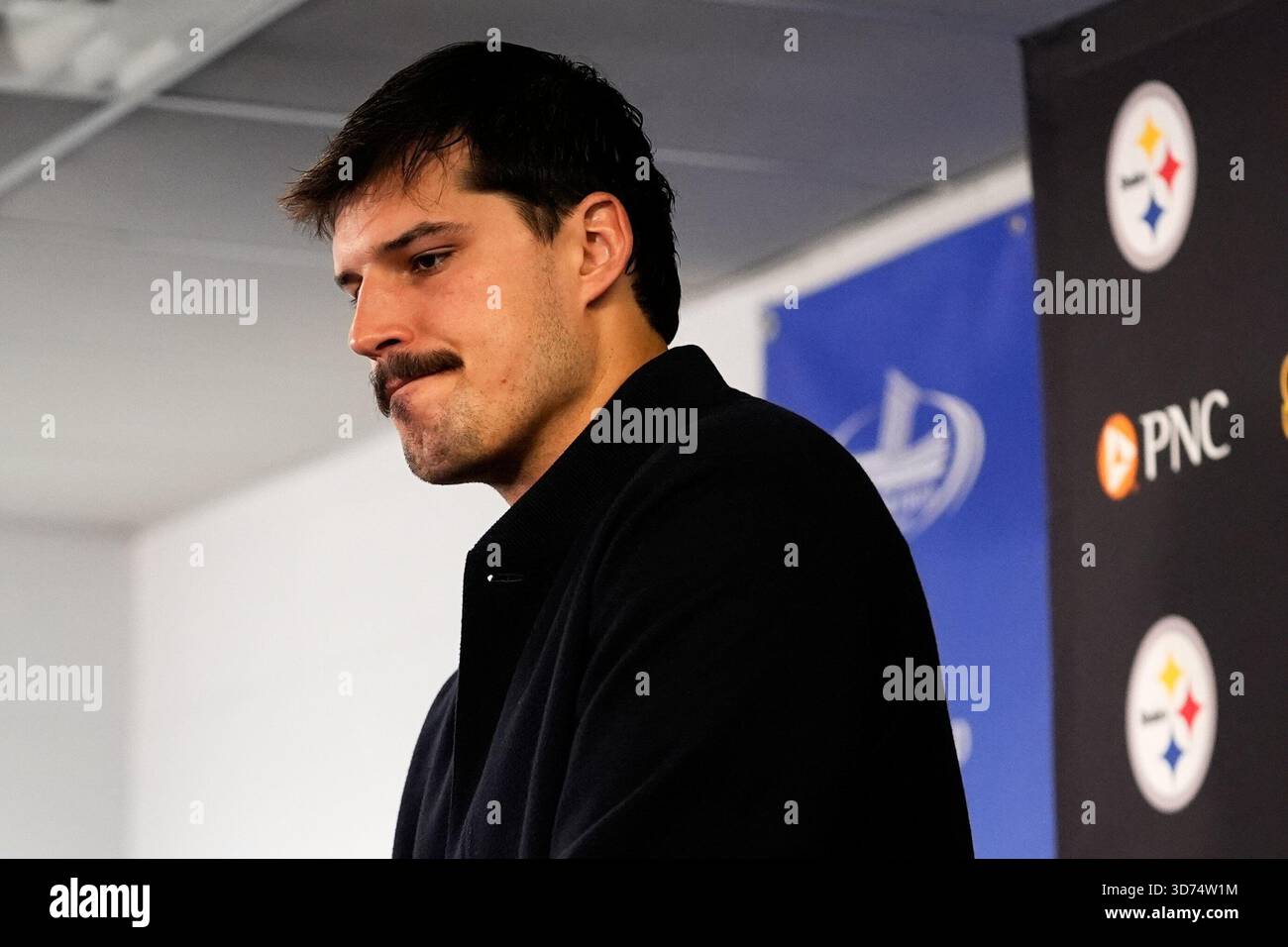 Pittsburgh Steelers quarterback Mason Rudolph meets with reporters ...