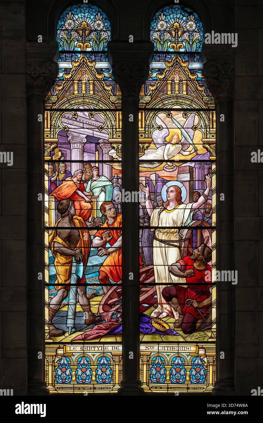 Nancy - Stained glass windows of the Notre-Dame-de-Lourdes Basilica in ...