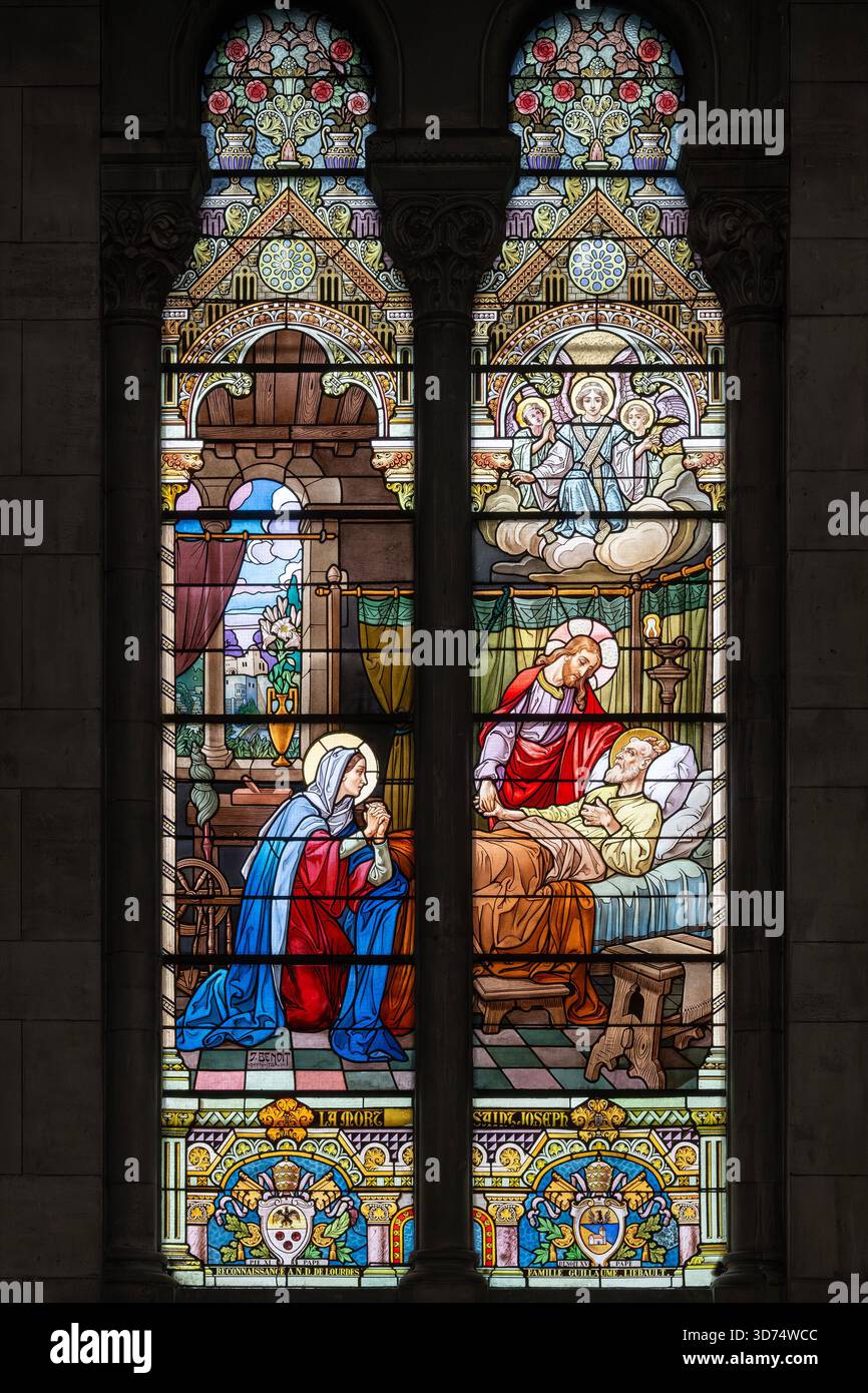Nancy - Stained glass windows of the Notre-Dame-de-Lourdes Basilica in ...