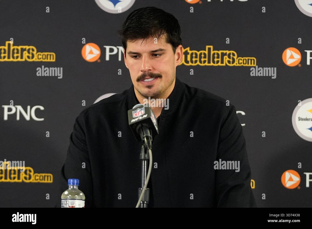 Pittsburgh Steelers quarterback Mason Rudolph meets with reporters ...