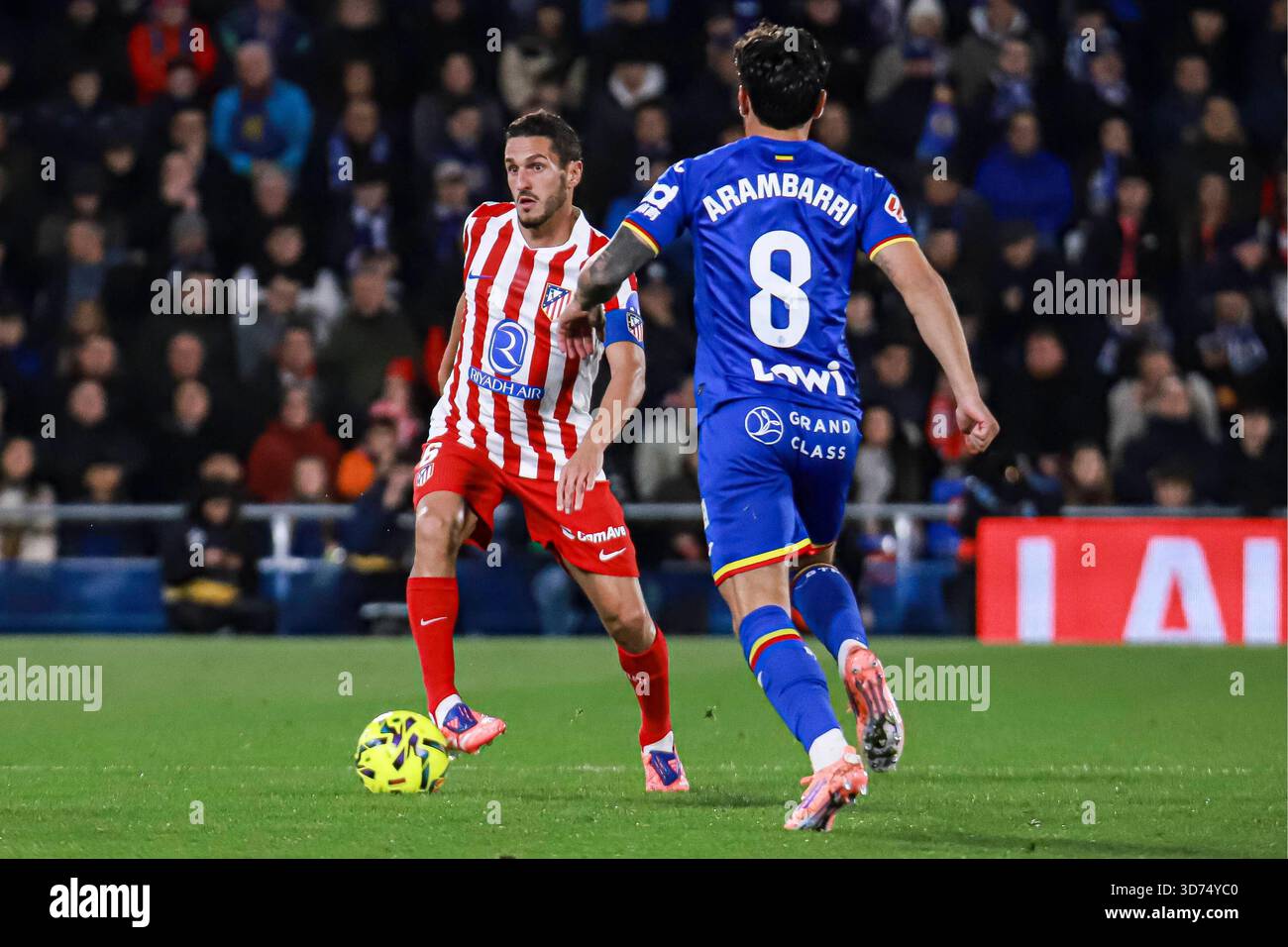 Spanish La Liga EA Sports soccer match Getafe vs Atletico Madrid at ...