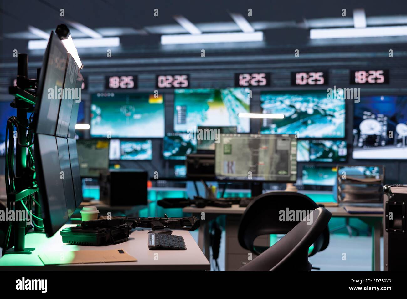 Empty command center housing operational missile defense system ...