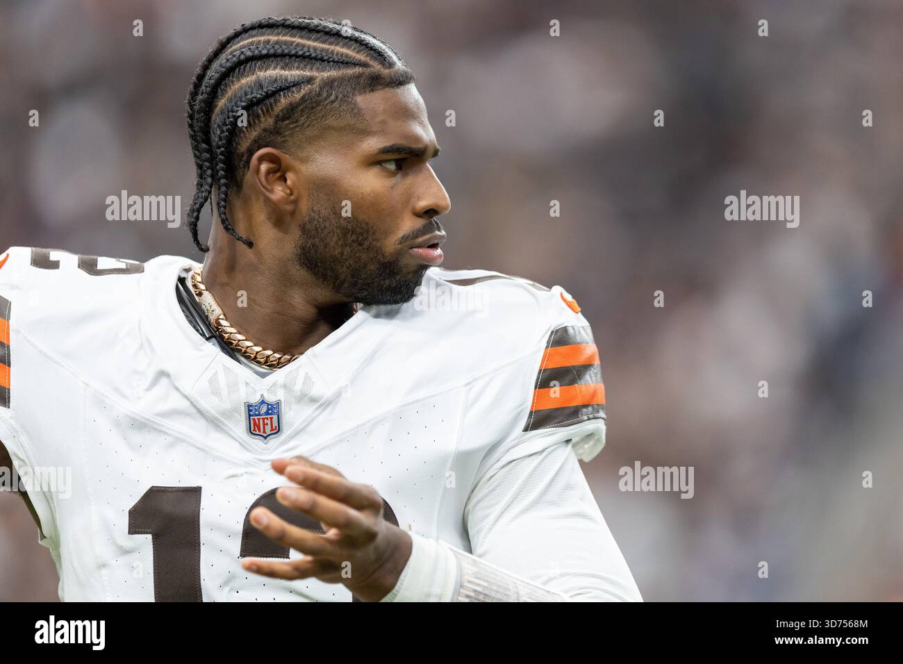 Cleveland Browns quarterback Shedeur Sanders (12) against the Las Vegas ...