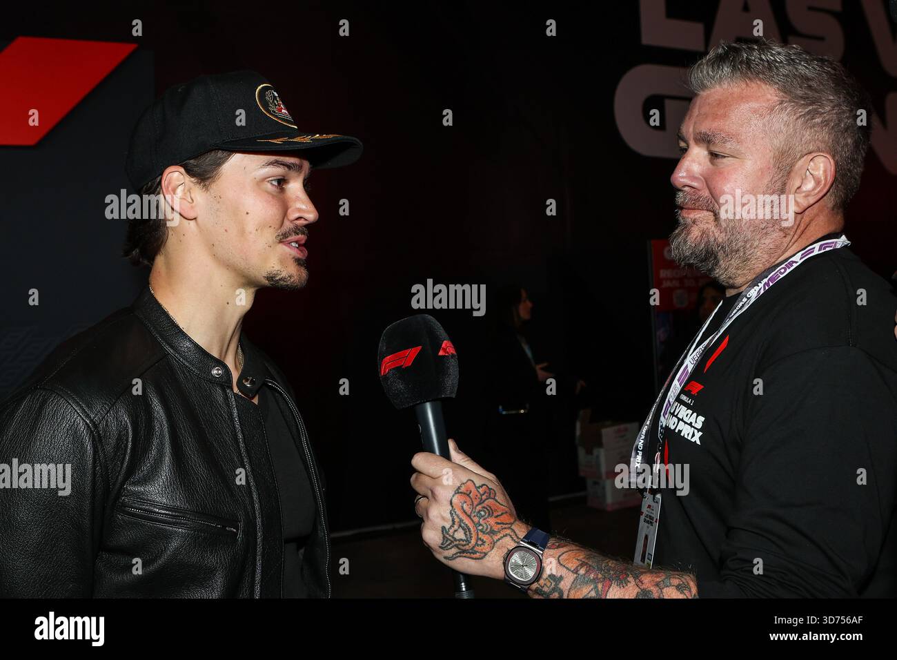 Las Vegas, NV, USA. 22nd Nov, 2025. Content Creator Noah Beck gives an ...