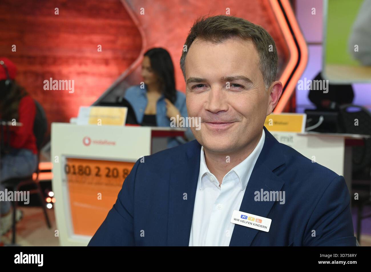 Moderator Christopher Wittich nimmt am 30. RTL Spendenmarathon wir ...