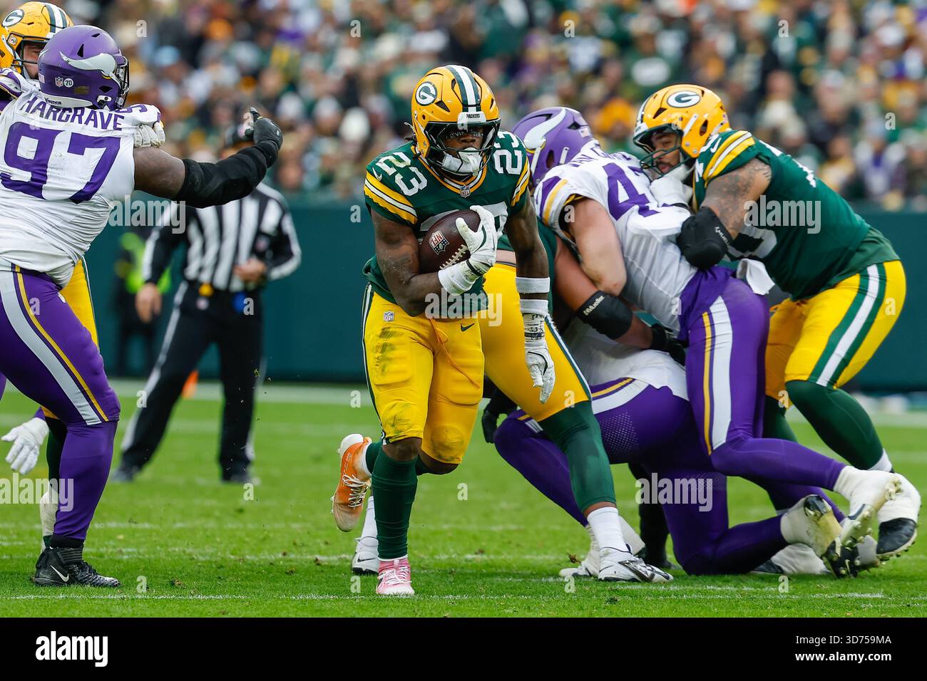 November 23, 2025: Green Bay Packers running back Emanuel Wilson (23 ...