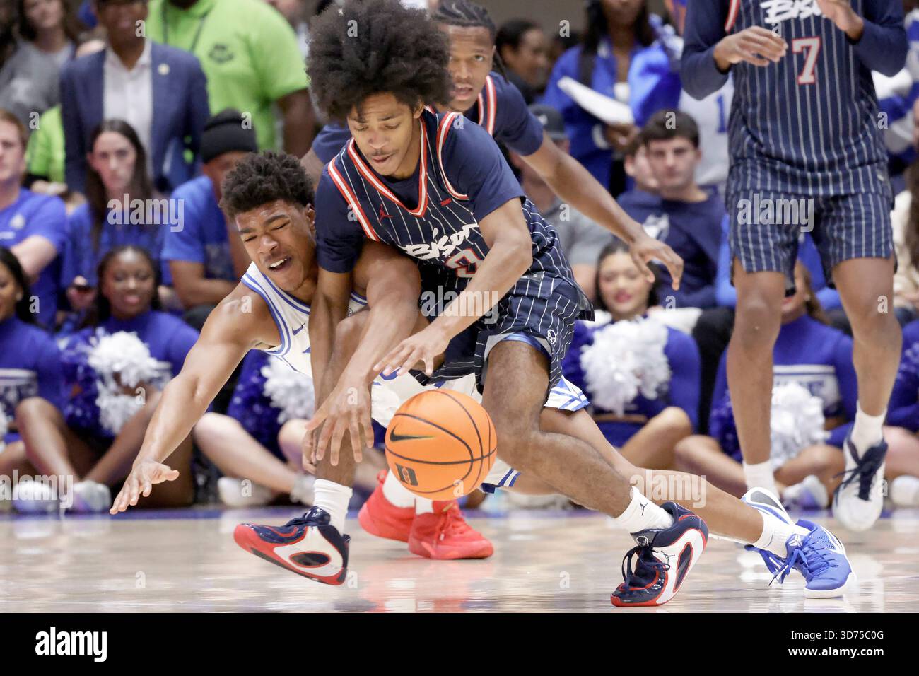 Duke guard Cameron Sheffield, left, and Howard guard Isaiah Brown (0 ...