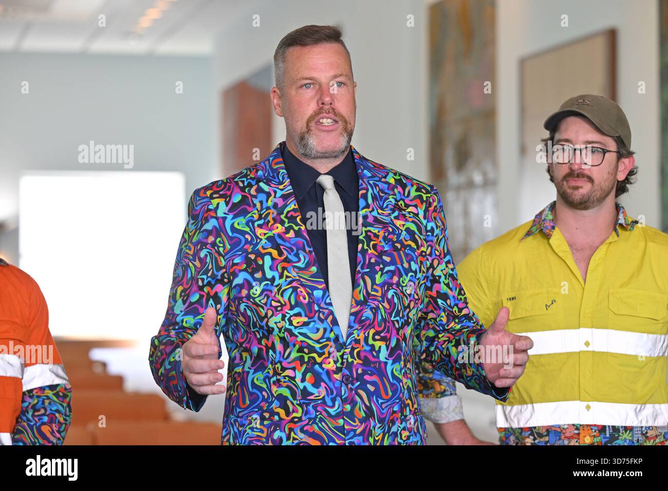 Labor Member for Hunter Dan Repacholi attends a press conference at Parliament House in ...