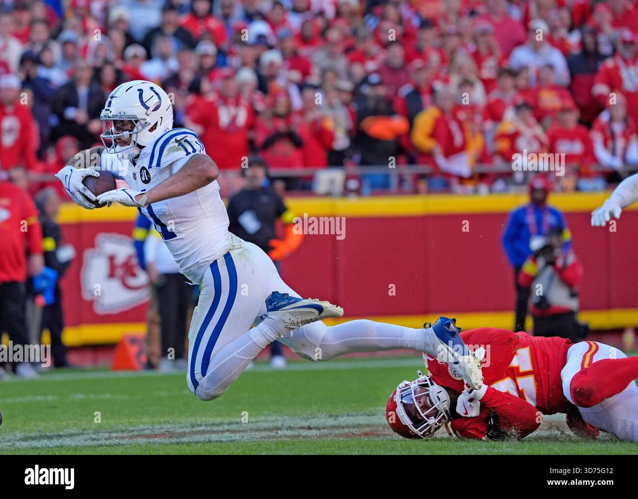 Indianapolis Colts wide receiver Michael Pittman (11) is stopped by ...