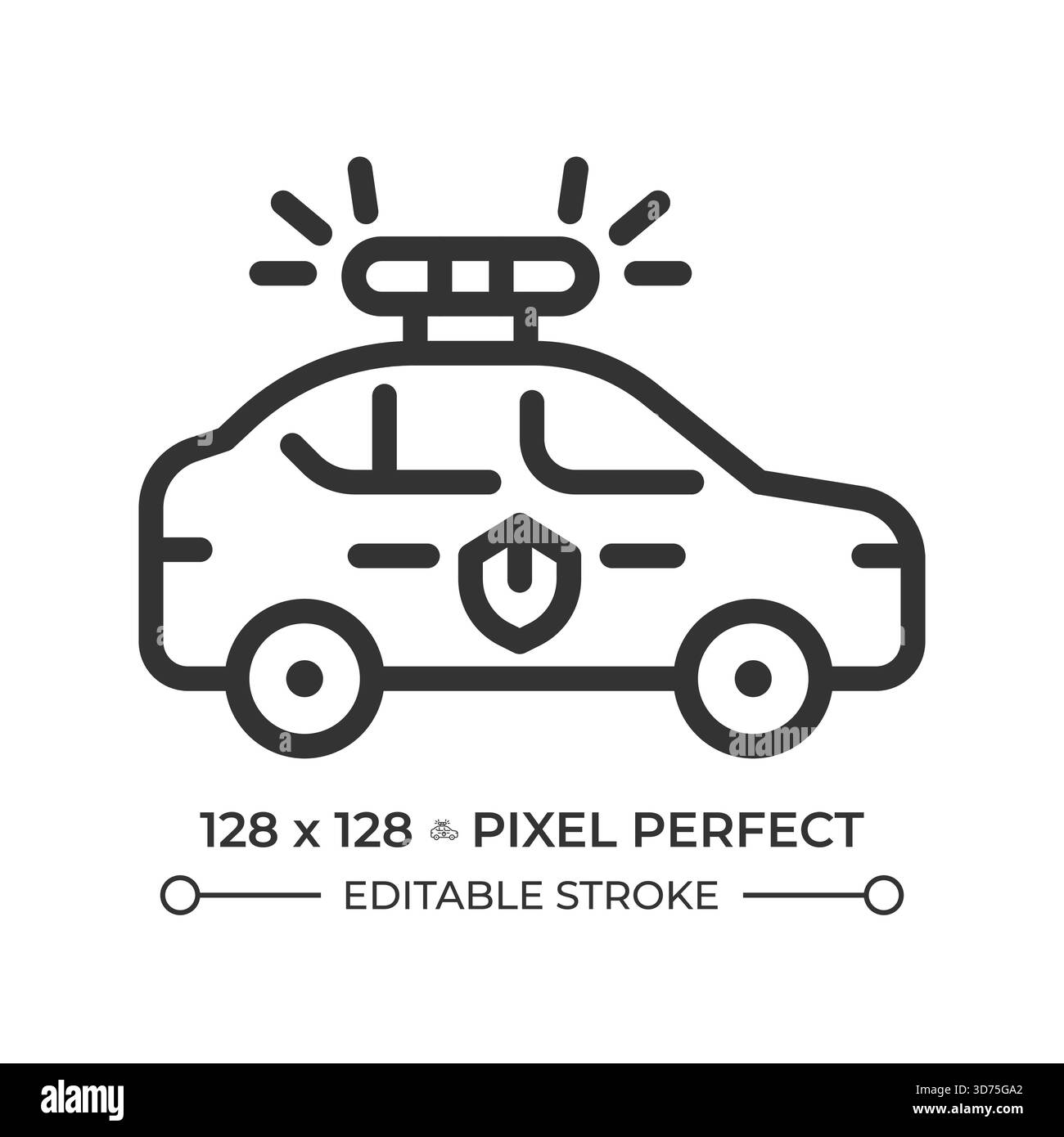 Simple police car in Black and White Stock Photos & Images - Alamy