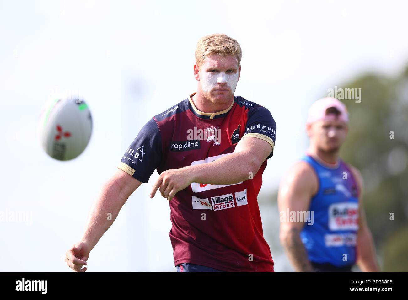 Thomas Flegler during a Dolphins NRL training session at Bishop Park ...