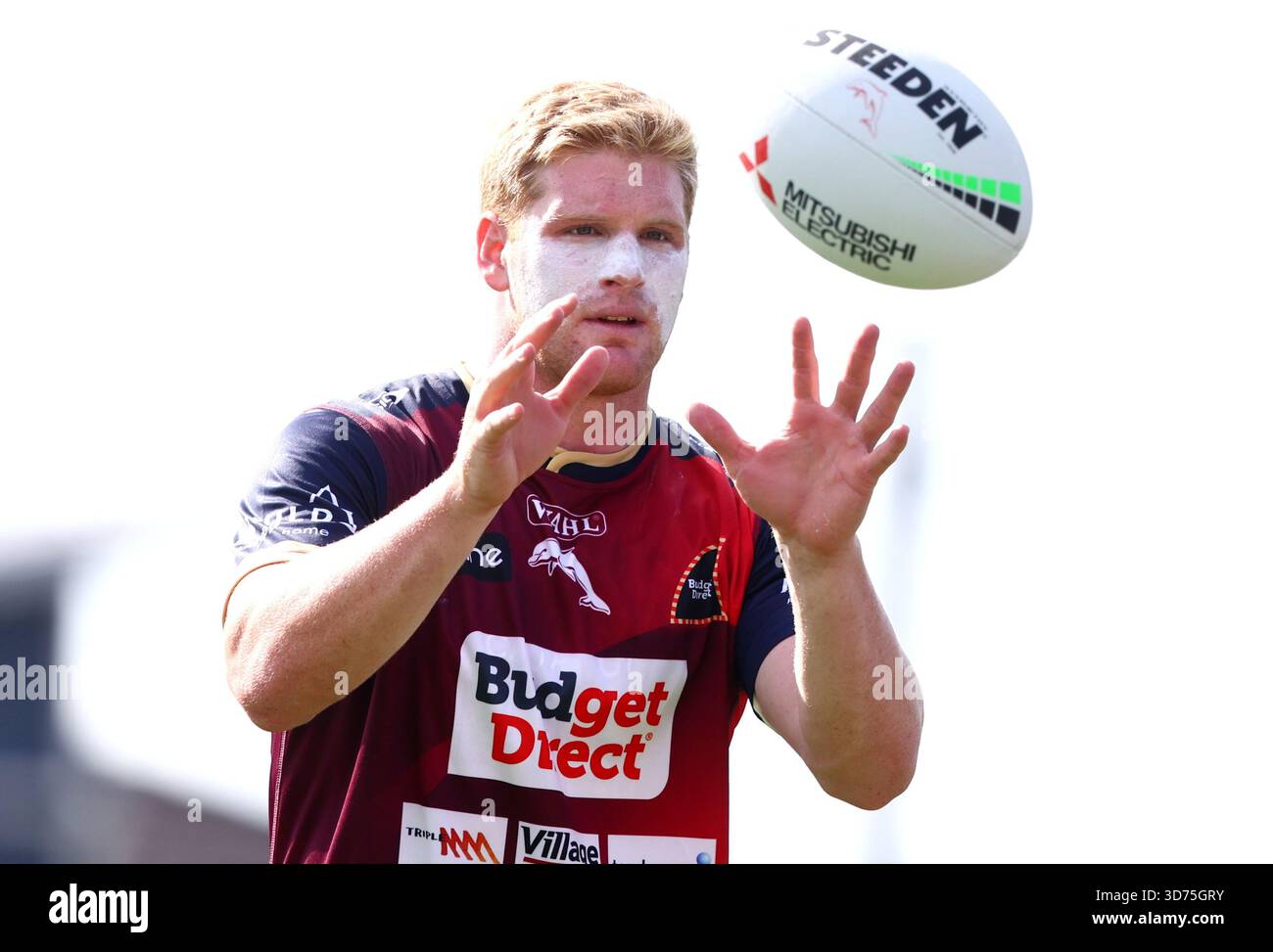 Thomas Flegler during a Dolphins NRL training session at Bishop Park ...