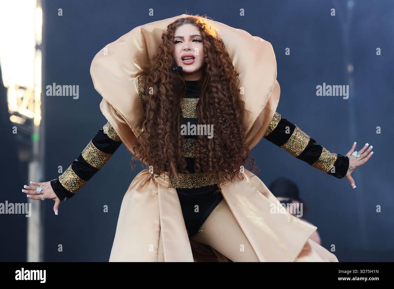 Mexican singer Bellakath performs during the Coca-Cola Flow Fest music ...