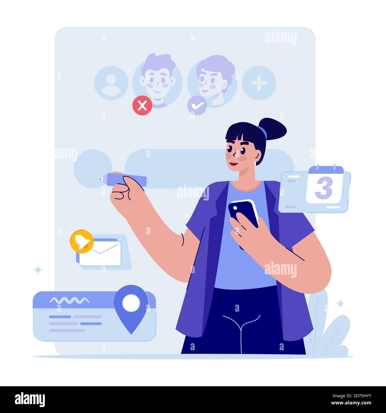 Meeting illustration Cut Out Stock Images & Pictures - Alamy