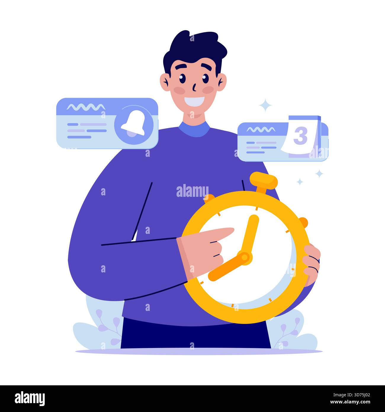 Task management illustration Cut Out Stock Images & Pictures - Alamy