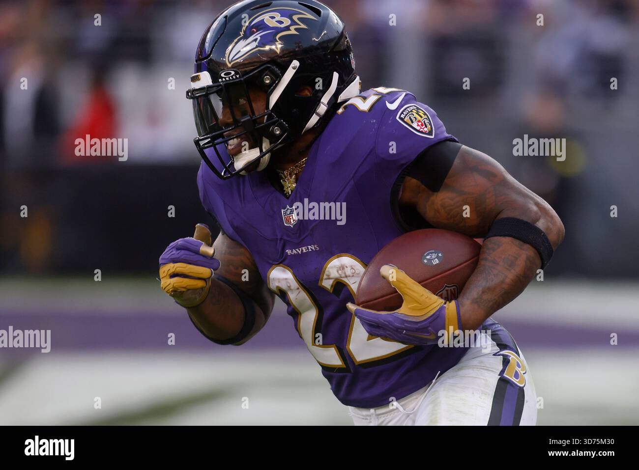 November 23, 2025: Baltimore Ravens running back Derrick Henry (22) in ...