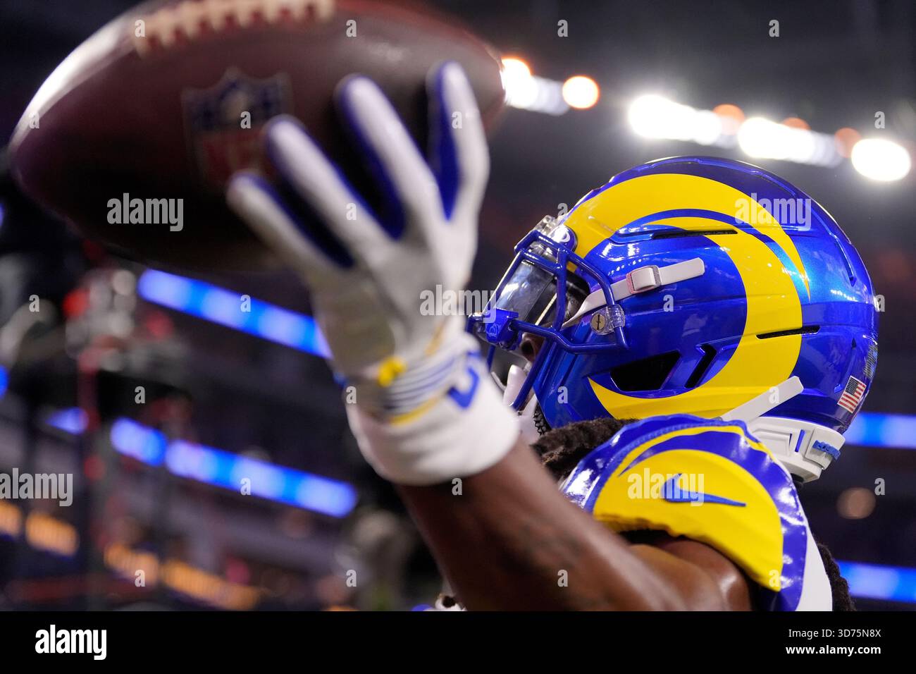 Los Angeles Rams wide receiver Davante Adams celebrates after scoring a ...