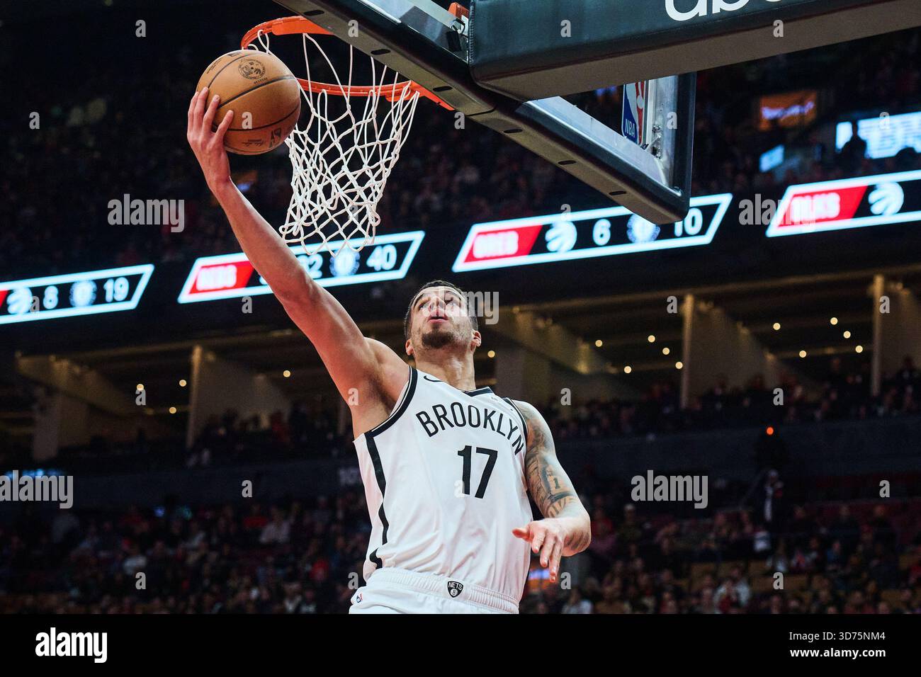 Brooklyn Nets' Michael Porter Jr. goes for a layup against the Toronto ...