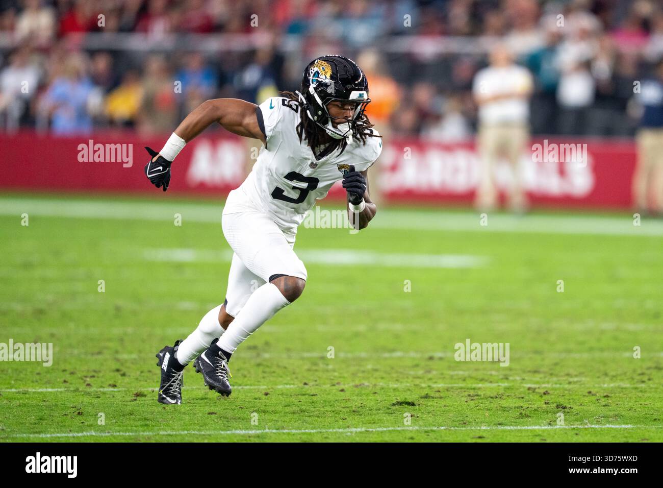 Jacksonville Jaguars wide receiver Jakobi Meyers (3) runs during an NFL ...
