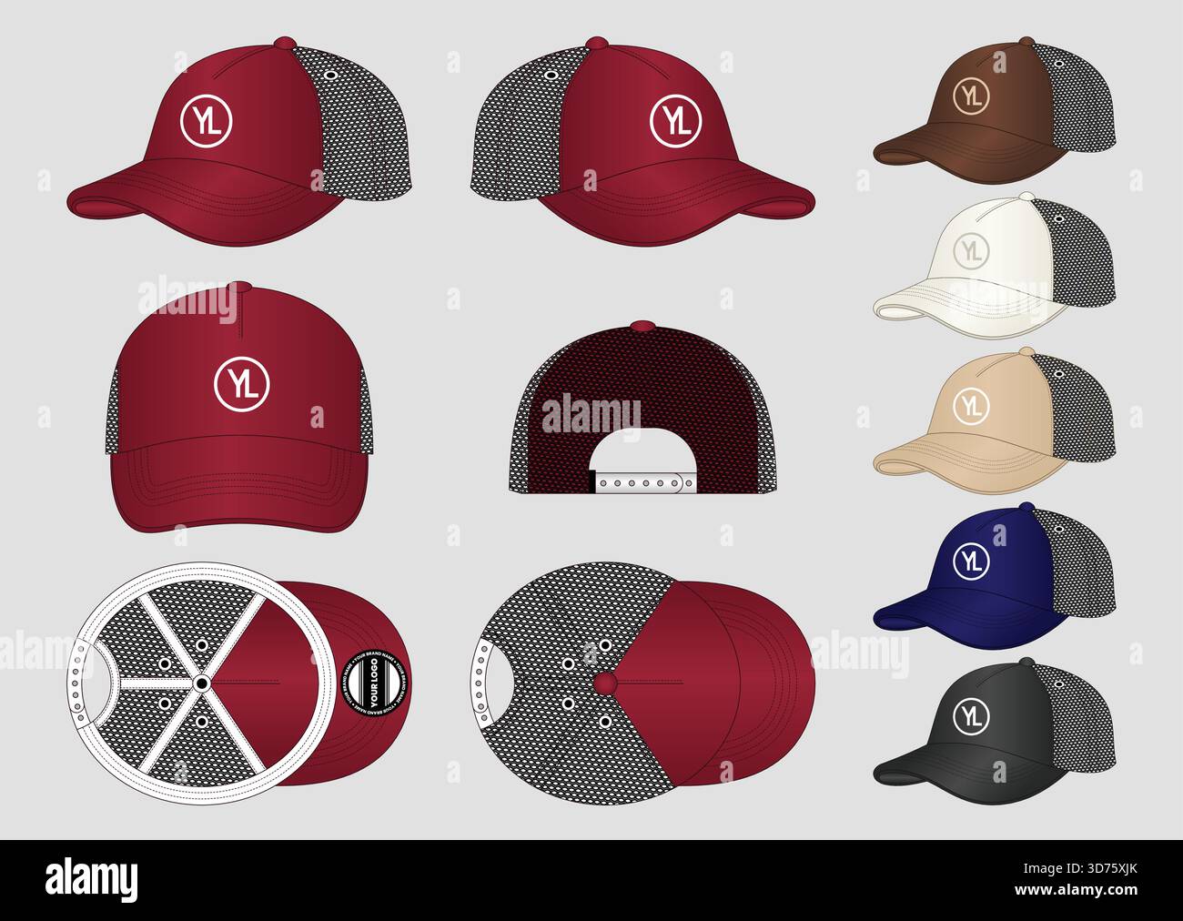 Trucker caps design Stock Vector Images - Alamy