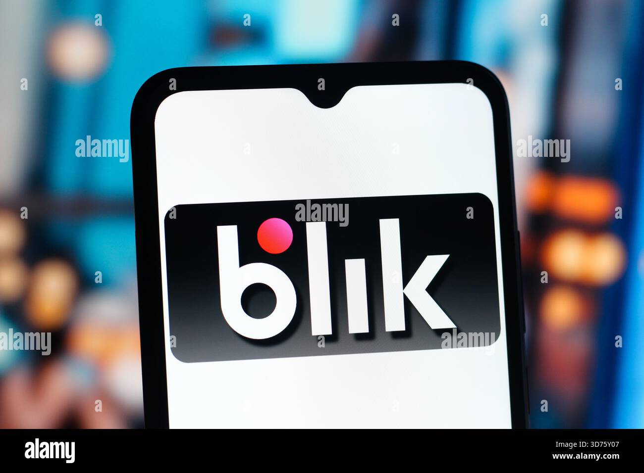 In this photo illustration, the Blik logo is seen displayed on a ...
