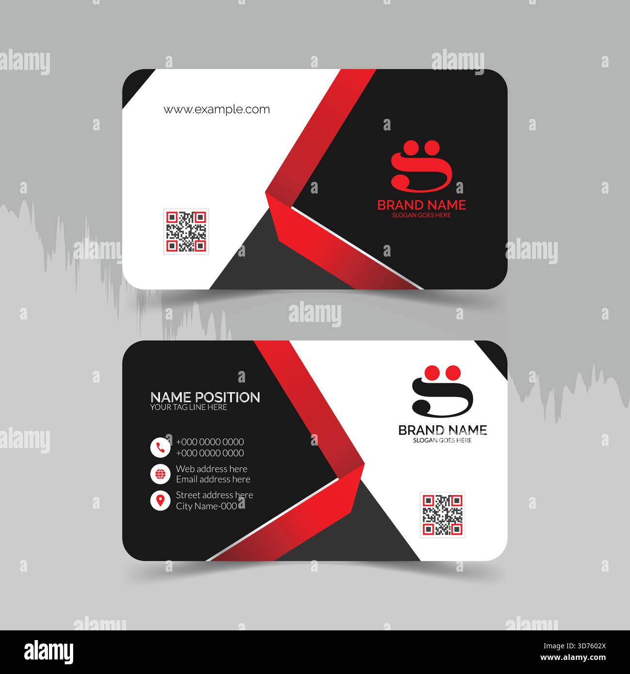 Personal visiting card with company logo Stock Vector Image & Art - Alamy