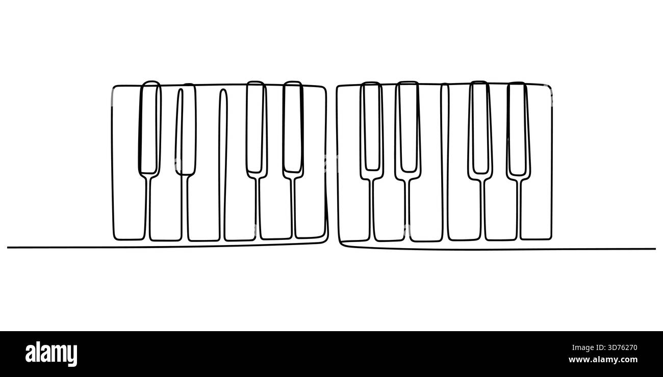 Single black keys keyboard Stock Vector Images - Alamy