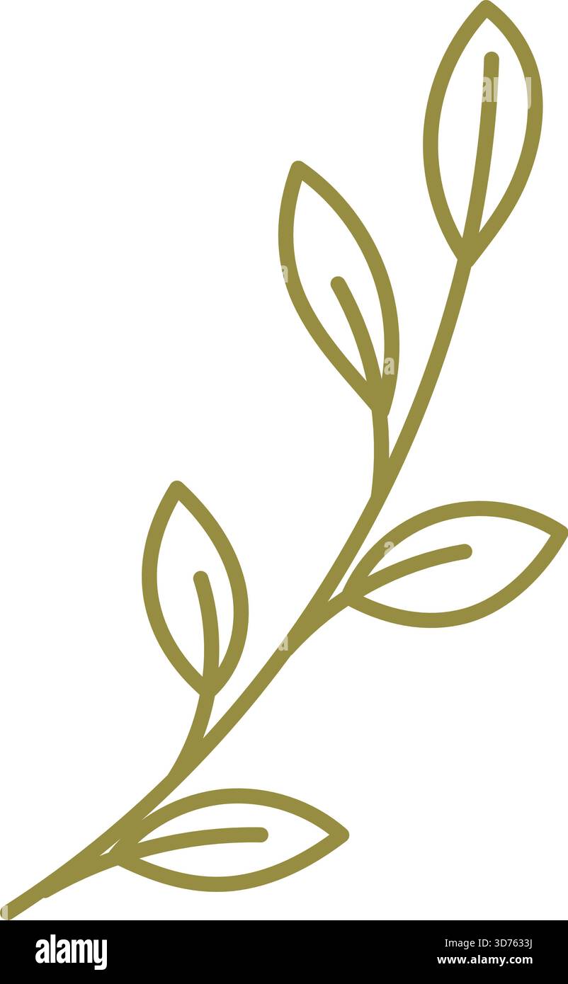 Line art simple plant Stock Vector Images - Alamy