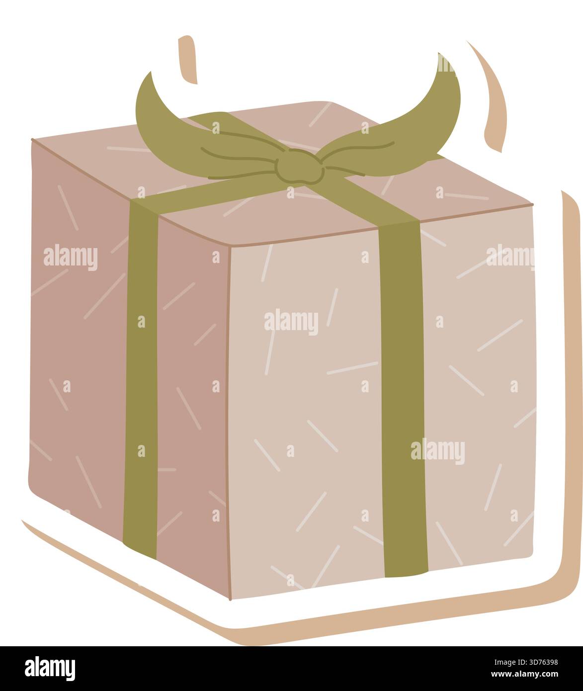 Handmade gift box green Stock Vector Images - Alamy