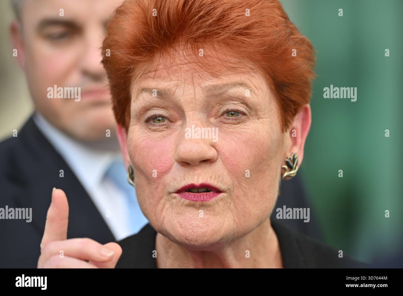 One Nation Leader Pauline Hanson wears a burqa in the Senate chamber at ...