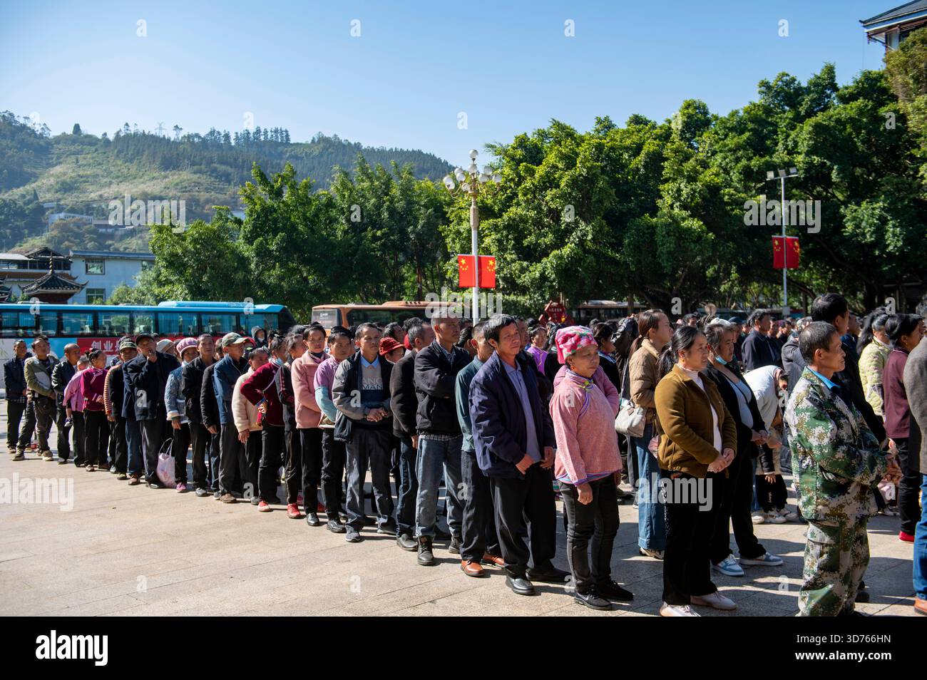 CONGJIANG, CHINA - NOVEMBER 23, 2025 - Migrant workers attend the ...
