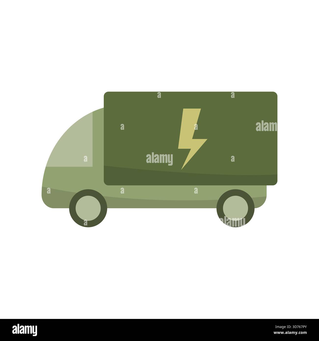 Electric truck icon. Fast delivery symbol. Eco transport Vector. Green ...