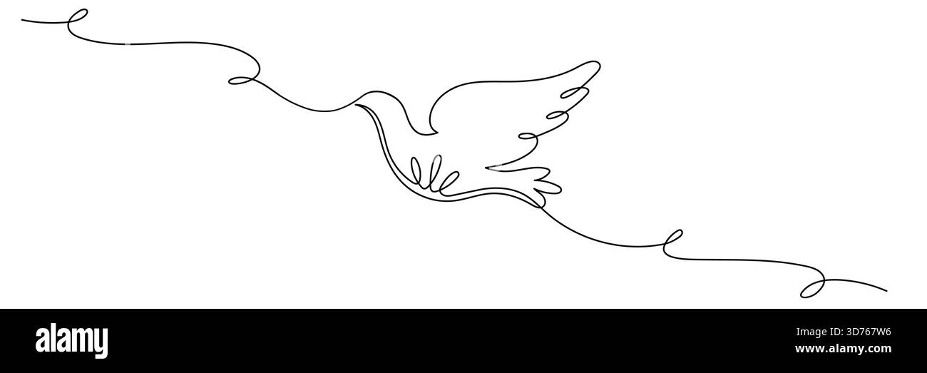 Minimalist one line dove symbol of peace Stock Vector Image & Art - Alamy