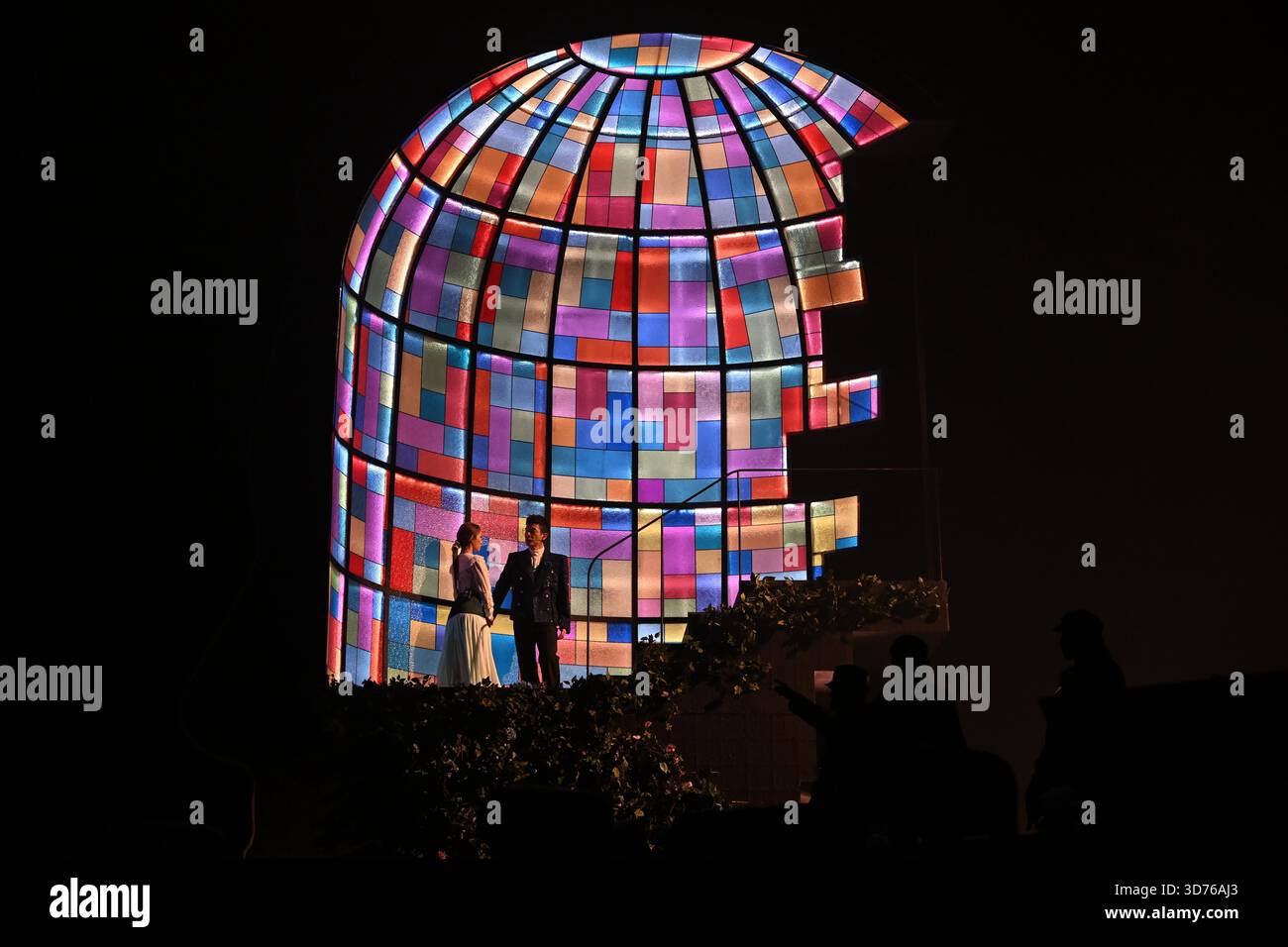 Hong Kong singer and actor Jordan Chan holds a concert in Shenyang City ...